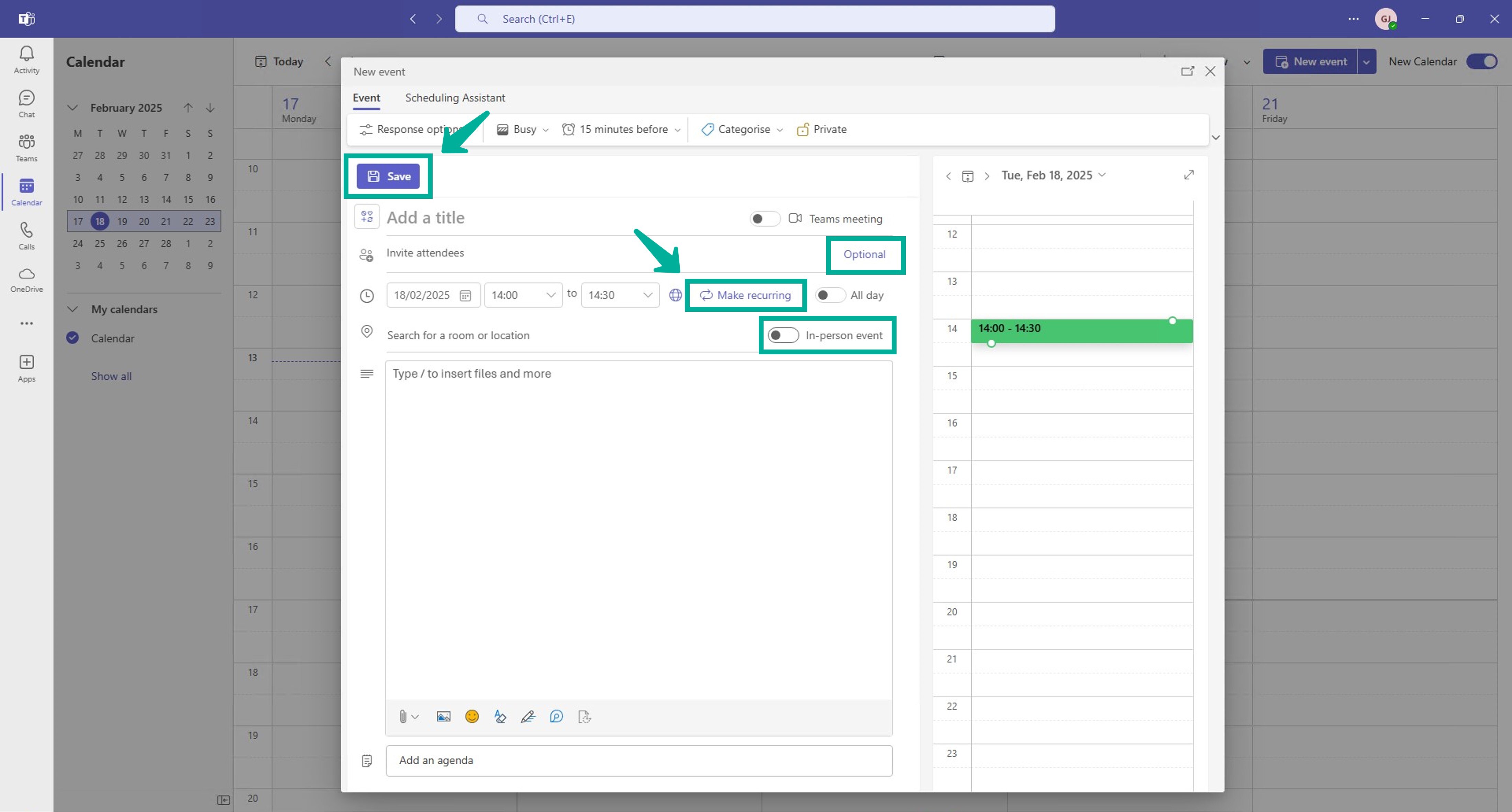 How to set up a Teams meeting | Texaport